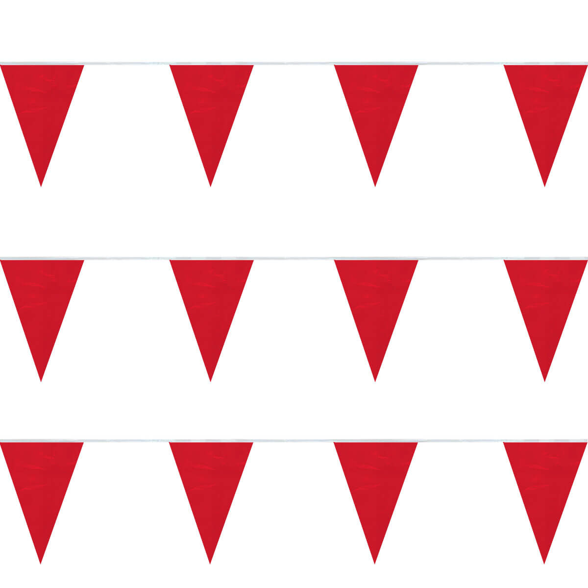 Red Heavy Duty String Pennants | FlagandBanner.com
