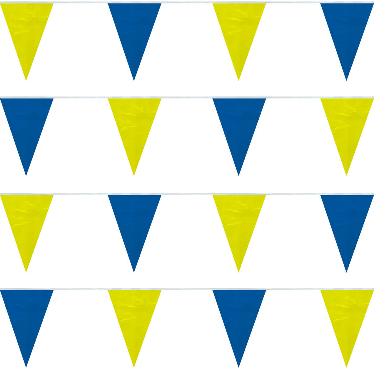 Blue/Yellow String Pennants | FlagandBanner.com