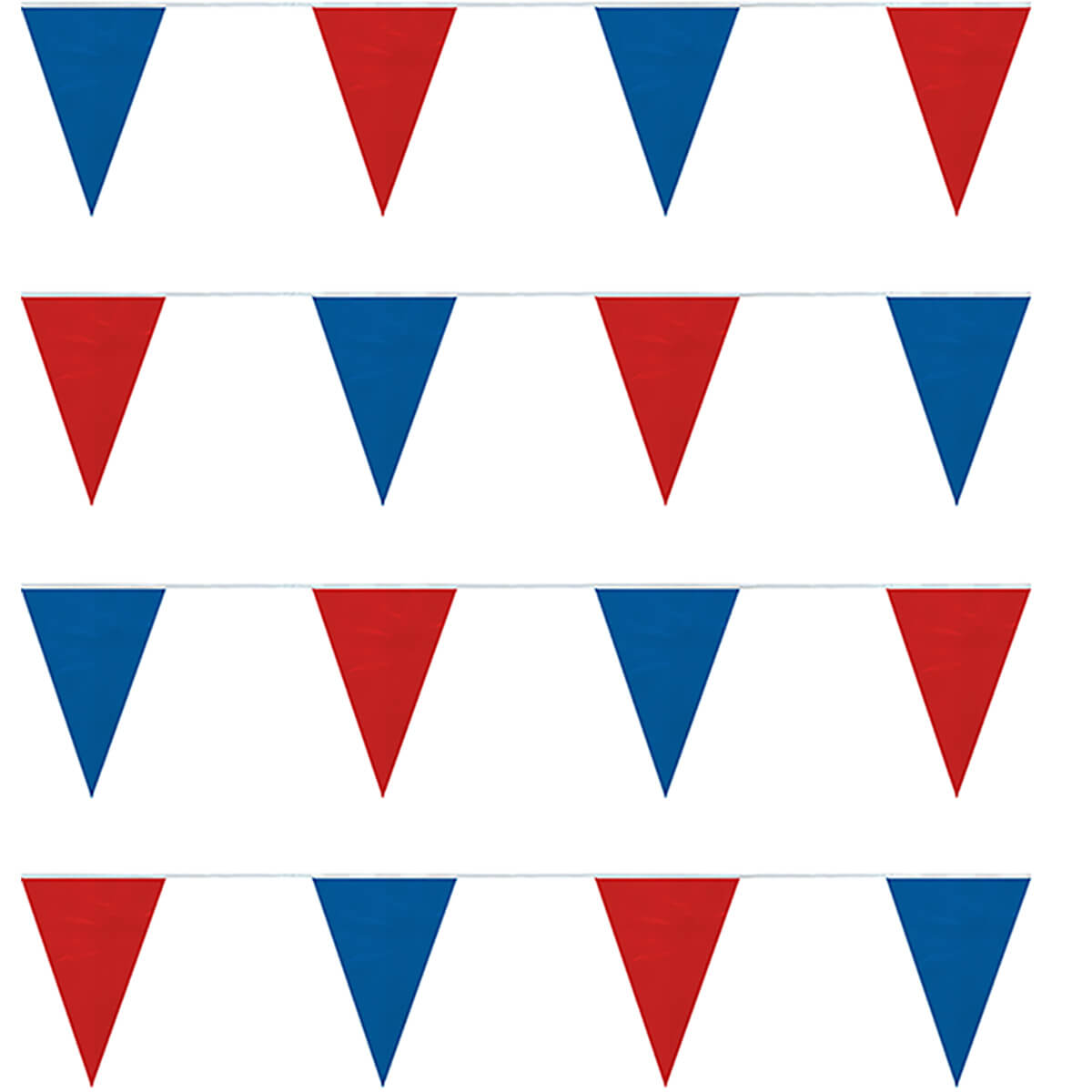 Red/Blue String Pennants | FlagandBanner.com