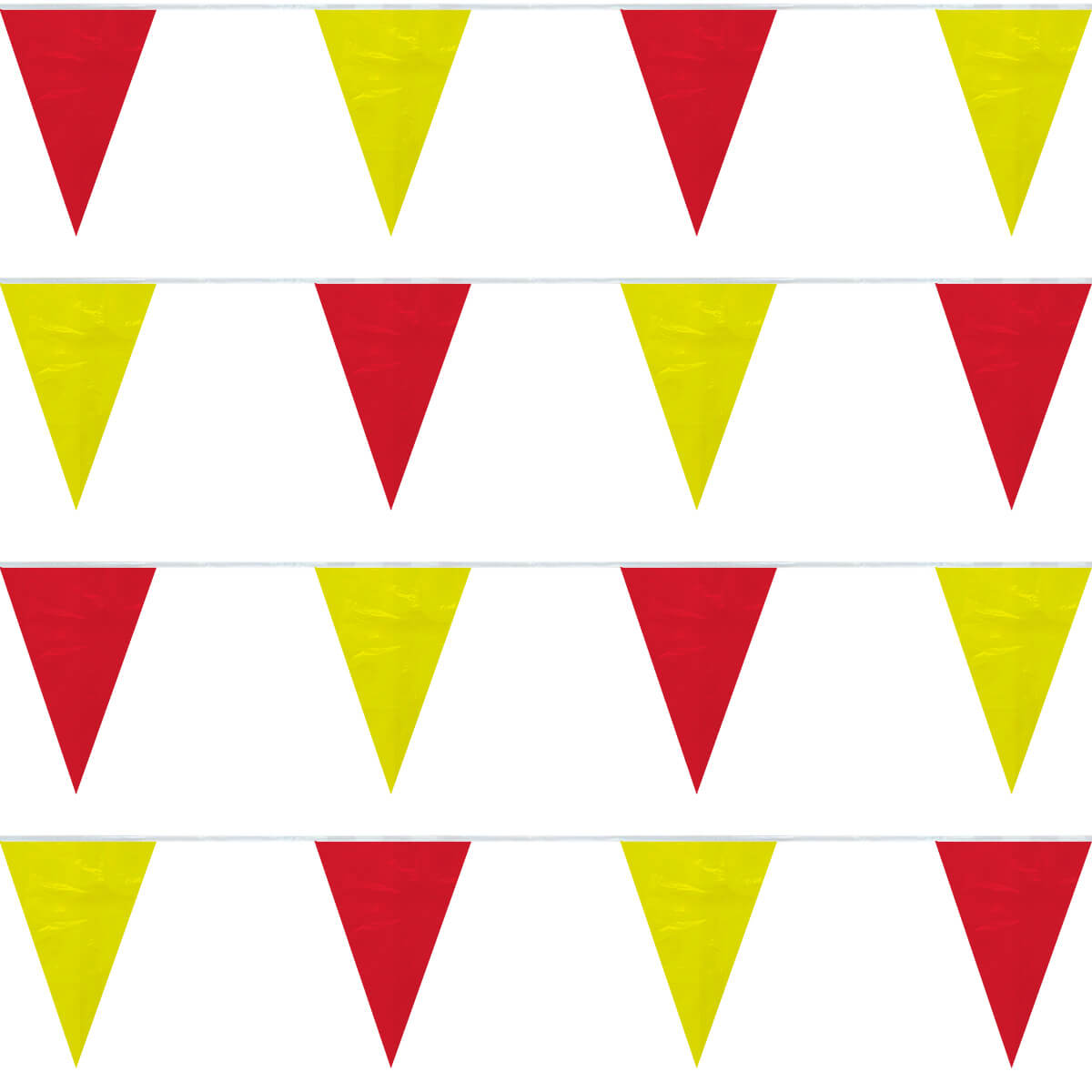 Red/Yellow Heavy Duty String Large Pennants | FlagandBanner.com