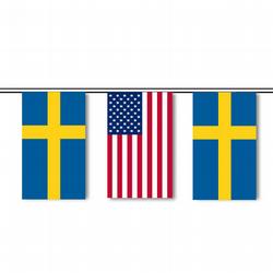 Sweden & U.S. String Pennants | FlagandBanner.com