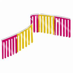 Pink/Gold Finger String Pennants | FlagandBanner.com