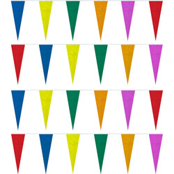 Assorted Colors Heavy Duty String Icicle Pennants | FlagandBanner.com