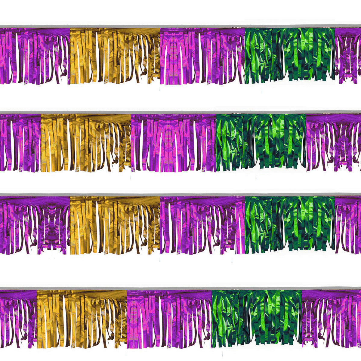 Purple/Gold/Green Starburst String Pennants | FlagandBanner.com