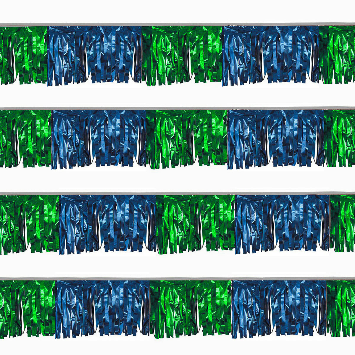 Blue and Green Starburst String Pennants | FlagandBanner.com