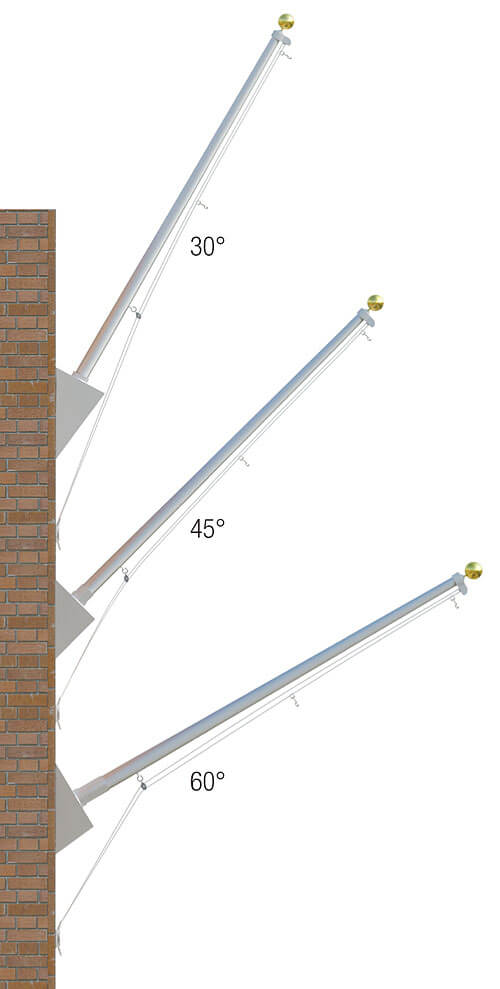 30Â° Angle Tapered Shaft Outrigger Flagpoles | FlagandBanner.com