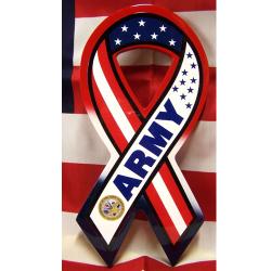 Red, White & Blue Army Ribbon Sign | FlagandBanner.com