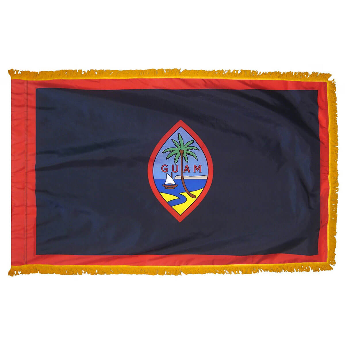 Guam Fringed Flag with Pole Hem (U.S. Territory) | FlagandBanner.com