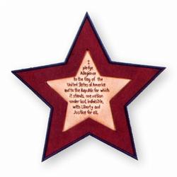 Pledge of Allegiance Stitchery Framed Star | FlagandBanner.com
