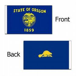 Oregon Flag with Pole Hem | FlagandBanner.com
