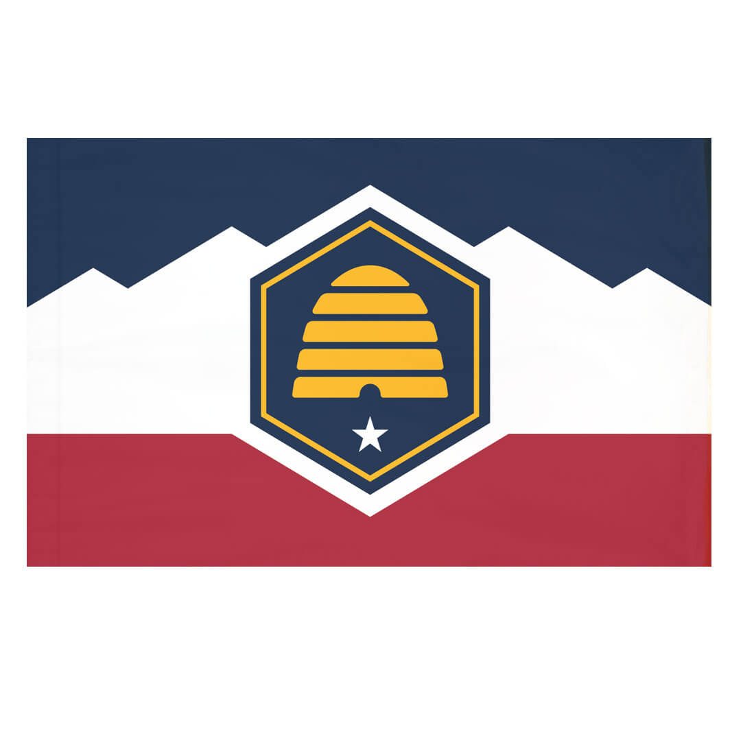 Utah Flag with Pole Hem | FlagandBanner.com