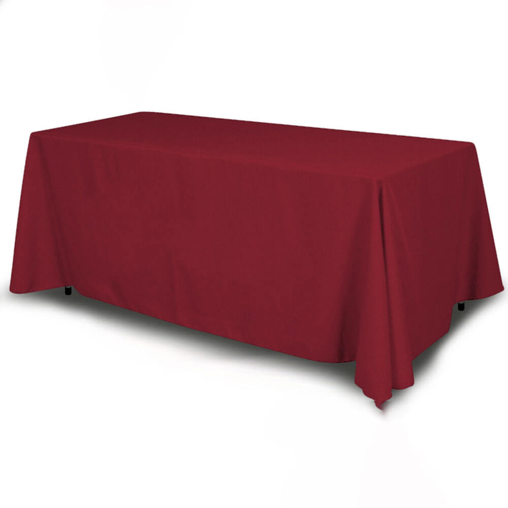 Red Table Throw for 6 ft. Table (155 Denier Polyester) | FlagandBanner.com